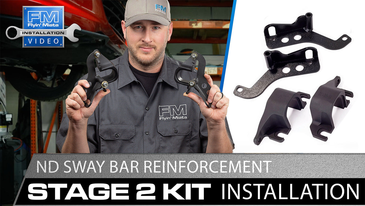 How to install an FM Stage 2 Sway Bar Reinforcement Kit on an ND Miata ...