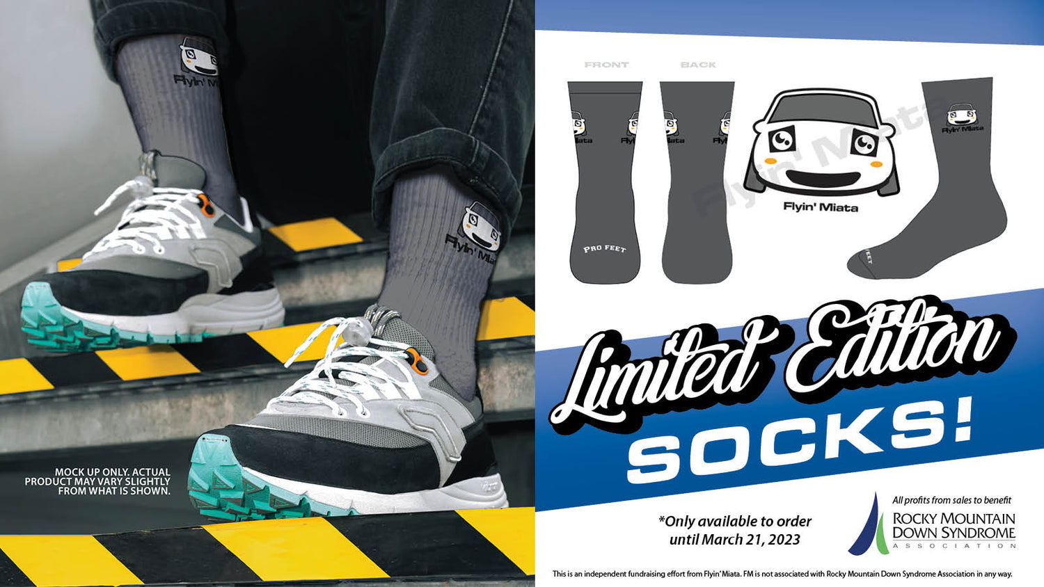 MIATA SOCKS! To benefit the Rocky Mountain Down Syndrome Association ...